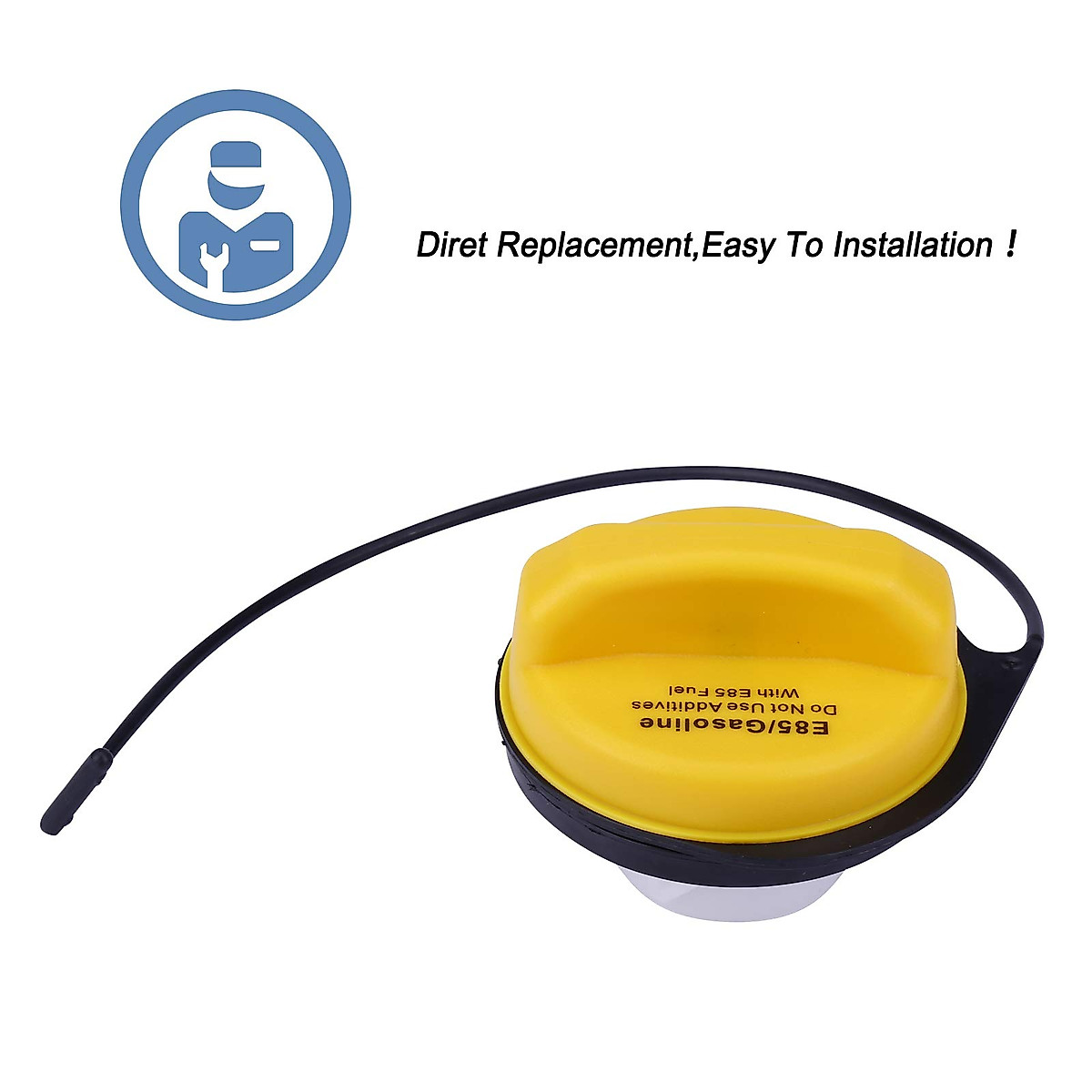E85 Fuel Tank Cap,Gas Cap Compatible With Chevy GMC Cadillac - 2007-2011 Avalanche, Silverado 1500, Suburban 1500, Tahoe, 2007-2011 Sierra 1500, Yukon, 2009-2011 Escalade,Replace# GT295, 20915990