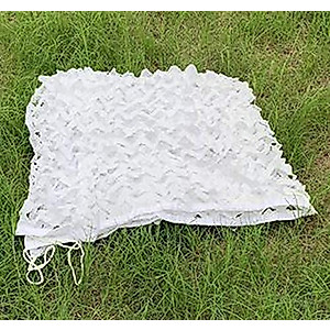 NIANXINN Camo Camouflage Net,150D Oxford Polyester Camo Net,White Sun Protection Net,for Bars Garden Camping Leisure Animal Observation Sun Protection Camouflage Privacy Screen(8x10m/26.2x32.8ft)