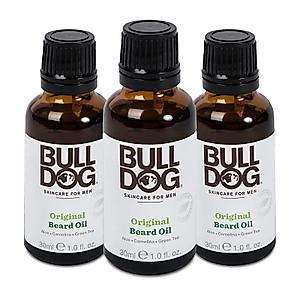 Bulldog Mens Skincare and Grooming Original Shave Oil for Beard Care, 1.0 Ounce (3 Pack)