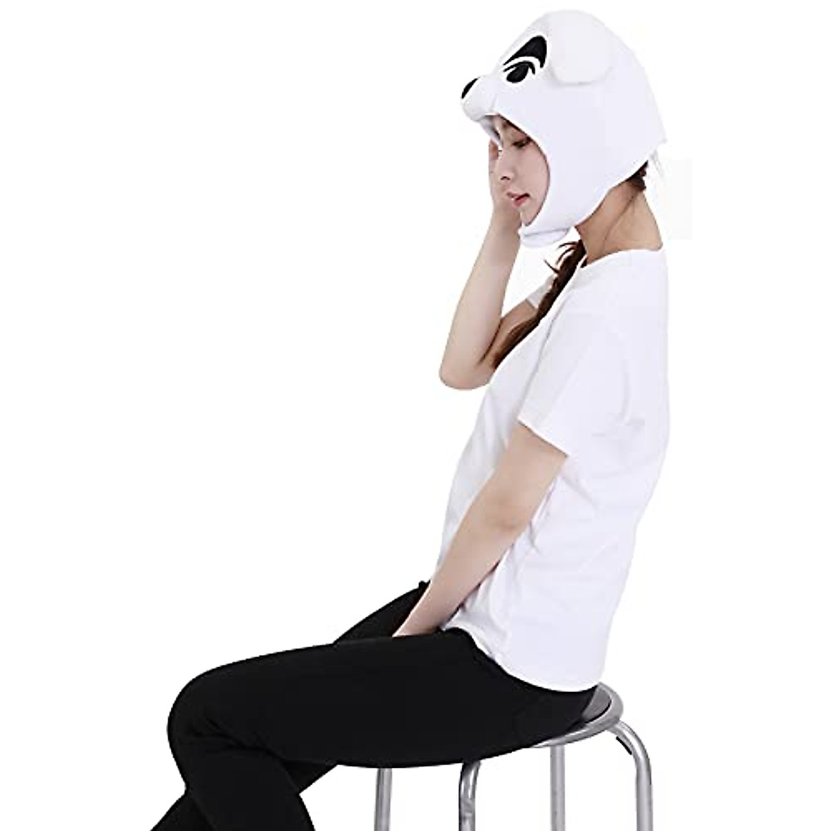 SAZAC Kigurumi Hat - Animal Crossing K.K Slider - Cozy Costume Beanie Cap - Adult Size