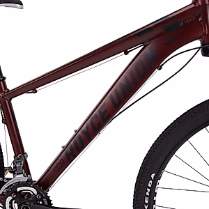 ROYCE UNION RHT Lightweight Aluminum Mountain Bike (Wine), 15 Inch Frame, 22 Speed Shimano Drivetrain, 29" Wheels