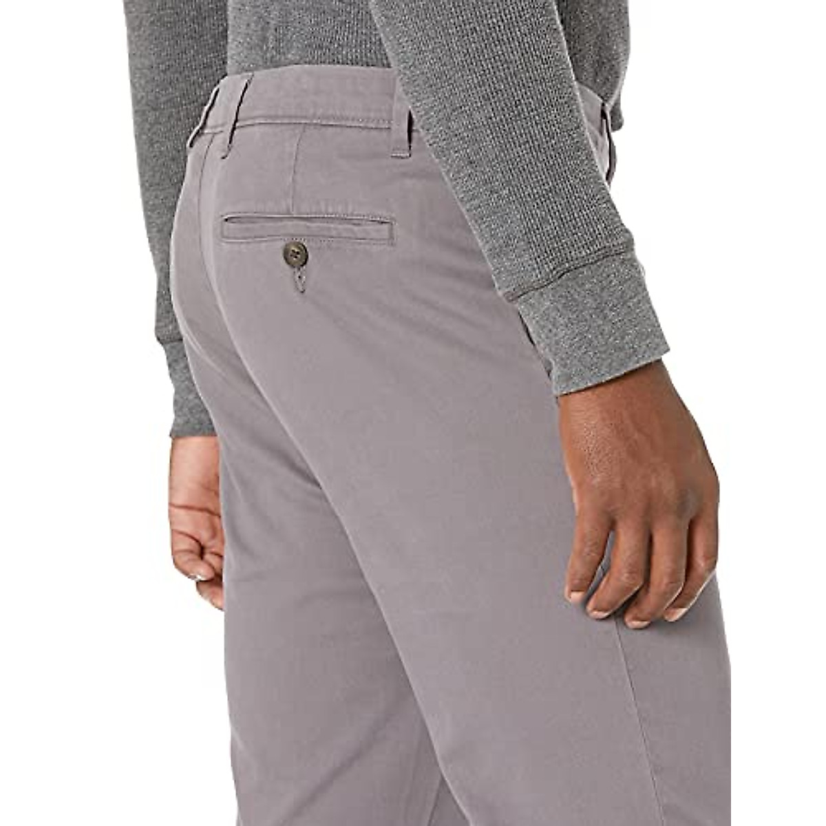 Amazon Essentials Men's Slim-Fit Casual Stretch Khaki Pant, Dark Grey, 31W x 30L