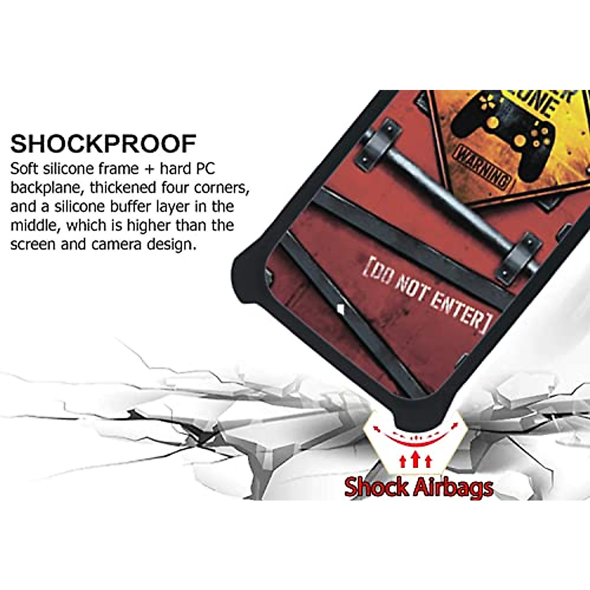 Aroepurt Case for TCL Jet / 30 Le 30le Case Compatible with TCL 30 Z 30z T602dl Phone Case Cover [with Tempered Glass Screen Protector][Hard PC + Soft Silicone][Luminous Effect] YGH-JGP