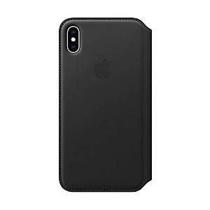 Apple iPhone Xs Max Leather Folio Case - Black