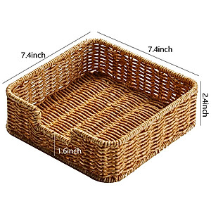 123Arts 2pcs Square Napkin Holders, Plastic Table Paper Towel Holders for Restaurant Home Decor,7.4 Inches