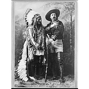 Frame a Patent Sitting Bull and Buffalo Bill Photograph - Historical Artwork from 1897 - (11" x 14") - Matte