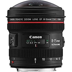 Canon EF 8-15mm f/4L Fisheye USM Ultra-Wide Zoom Lens for Canon EOS SLR Cameras