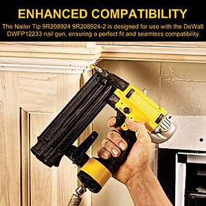 Nailer Tip 9R208924 9R208924-2 for DeWalt DWFP12233 (4 Pack), for DeWalt Nail Gun Parts Replacement