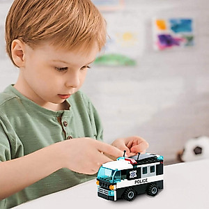 City Police Car Building Kit, City Police Sets Police Truck, Prisoner Transporter Toys Building Blocks Set for Kids Boys 6-12 Years Old, 104 Pcs