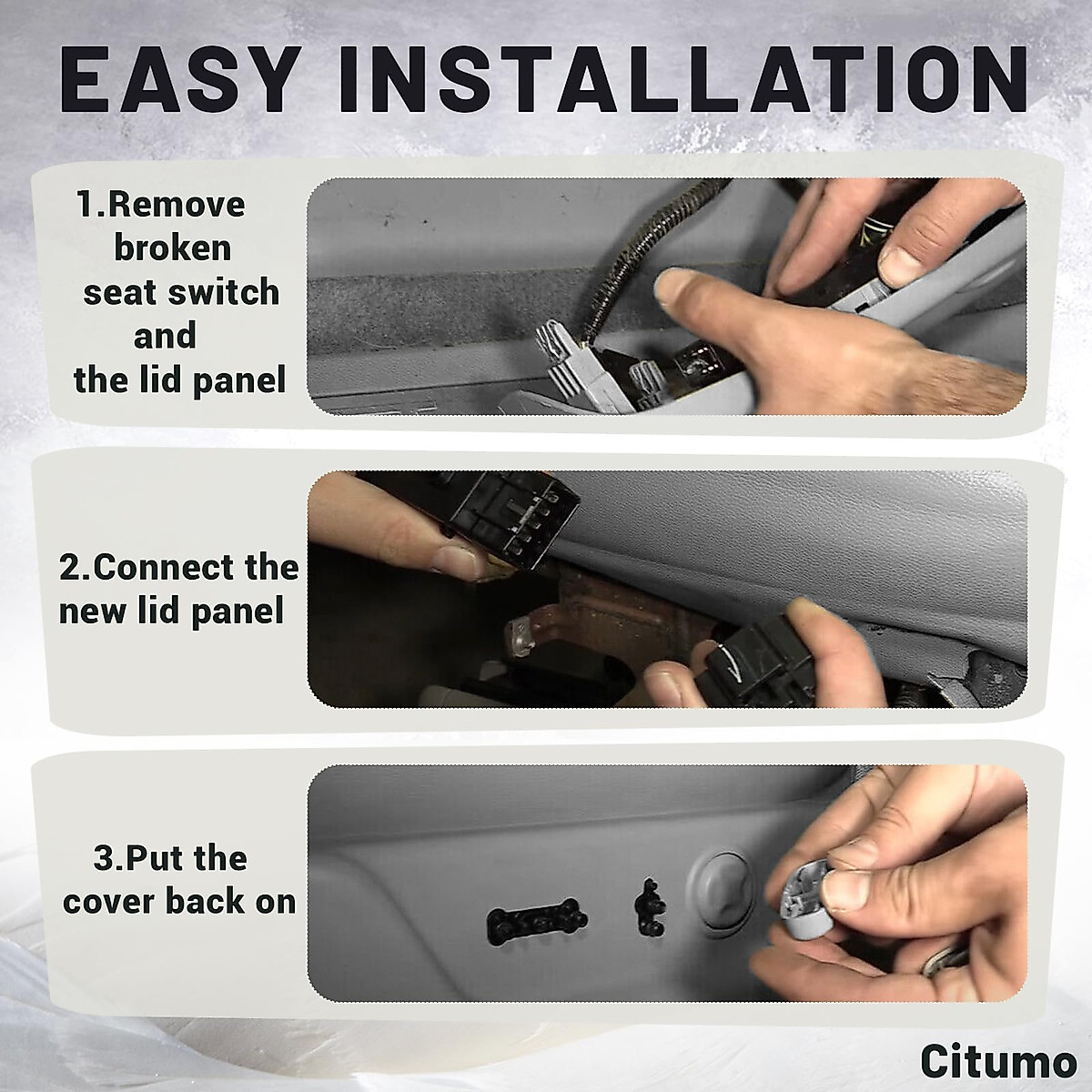 12451498 Front Right Passenger 8 Way Power Seat Control Adjustment Switch Fit 2007-2013 Sierra Yukon Avalanche Silverado Suburban Lacrosse