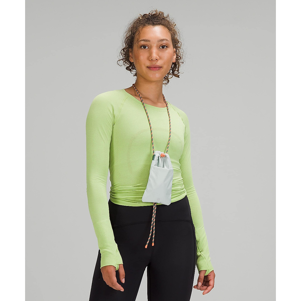 Lululemon Play Forward Crossbody Pouch (Ocean Air/Tidewater Teal/Highlight Orange)