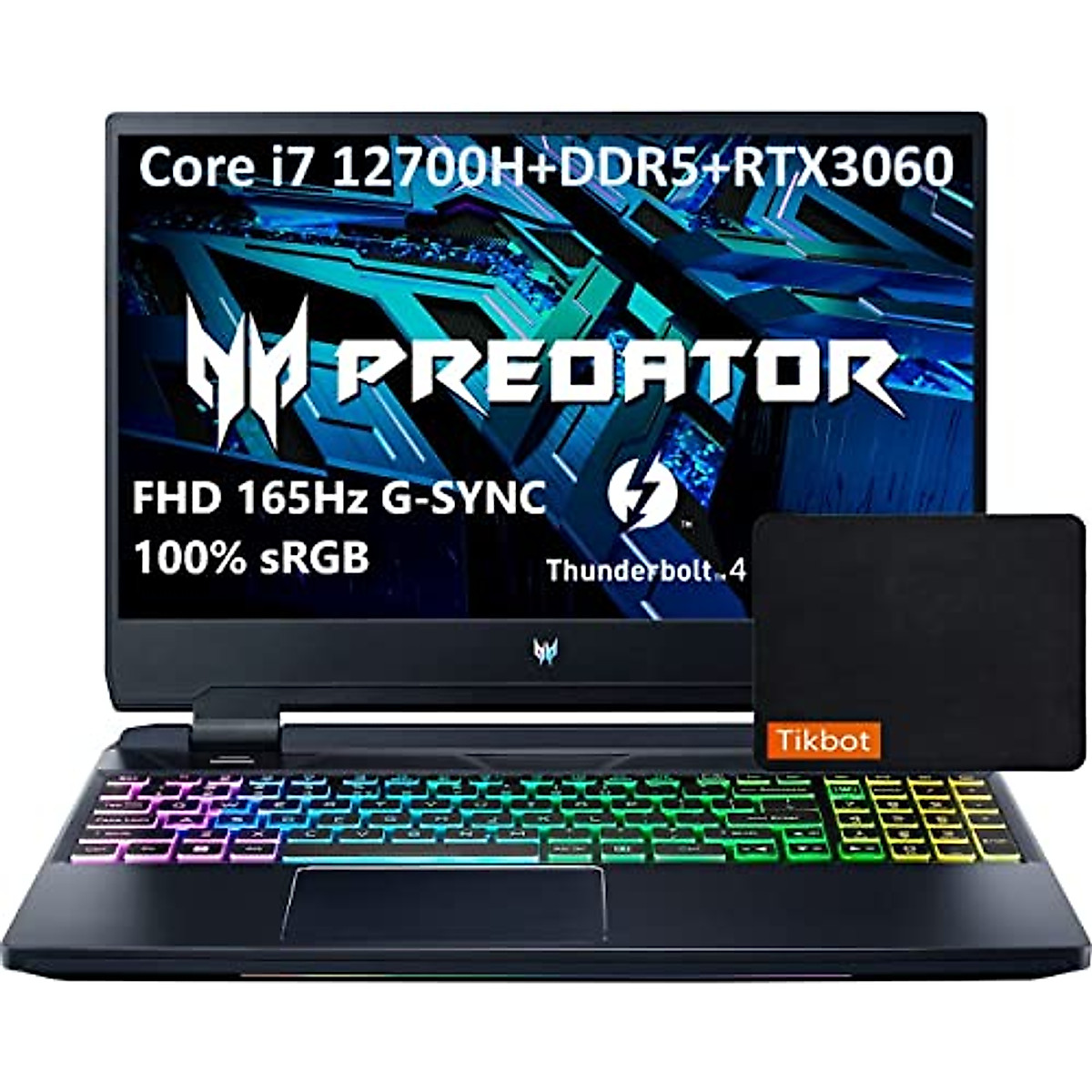 Acer Predator Helios 300 Gaming Laptop 15.6" FHD IPS 165Hz Display 12th Intel 14-Core i7-12700H - GeForce RTX 3060 RGB Backlit USB-C Thunderbolt 4 HDMI2.1 + Mouse Pad (32GB RAM | 1TB PCIe SSD)
