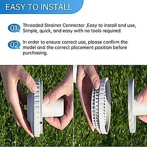 LGZ 11070 Strainer Connector/adapters for 1-1/4" Fitting Fits Intex Swimming Pool 11072 Strainer Grid Replace Parts 26165EH 26167E 26175EH (1-Pack)