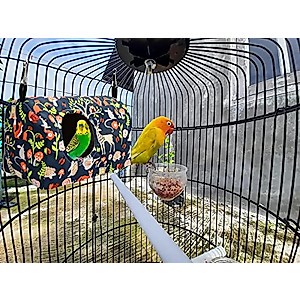 Parrot Cockatiel Warm House Bird Nest Bed Winter Hanging Hammock Birds Sleeping Bed Parrot Hideway Bed Polyester Fabric Washable for Parrot Parakeet Cockatiels Budgies Lovebird African Grey (L)