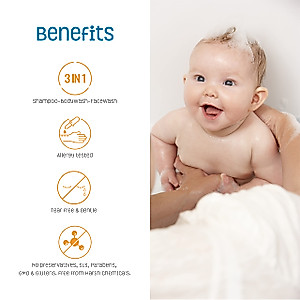 Nature's Baby Conditioner & Detangler - Formulated for Problem and Sensitive Skin,Leave In or Rinse Out, No Sulfate or Artificial Fragrances - pH Neutral & Tear Free - Vanilla Tangerine,16 oz