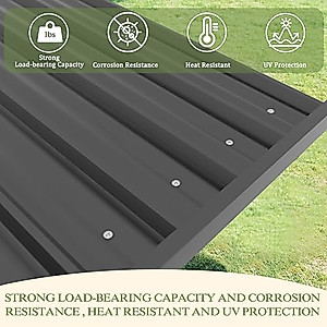 VEIKOU 8’x5’ Grill Gazebo, Patio Gazebo with Hardtop Metal Roof, Rainwater Drainage, Wood Frame, BBQ Gazebo for Barbecue, Backyard, Garden, Rustic