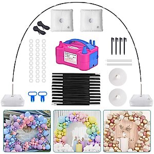 IDAODAN Balloon Arch Kit and Balloon Pump, Balloon Arch Stand with Electric Balloon Pump, Adjustable Wide Garland Arch for Wedding Baby Shower Birthday Party Supplies Decorations