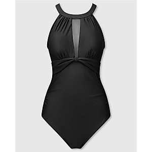 TcIFE Women's One Piece Swimsuits Tummy Control Swimwear Flattering High Waisted Monokini Bathing Suits for Women