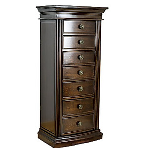 Hives and Honey Landry Jewelry Armoire, 18W x 12.5D x 40H", Walnut