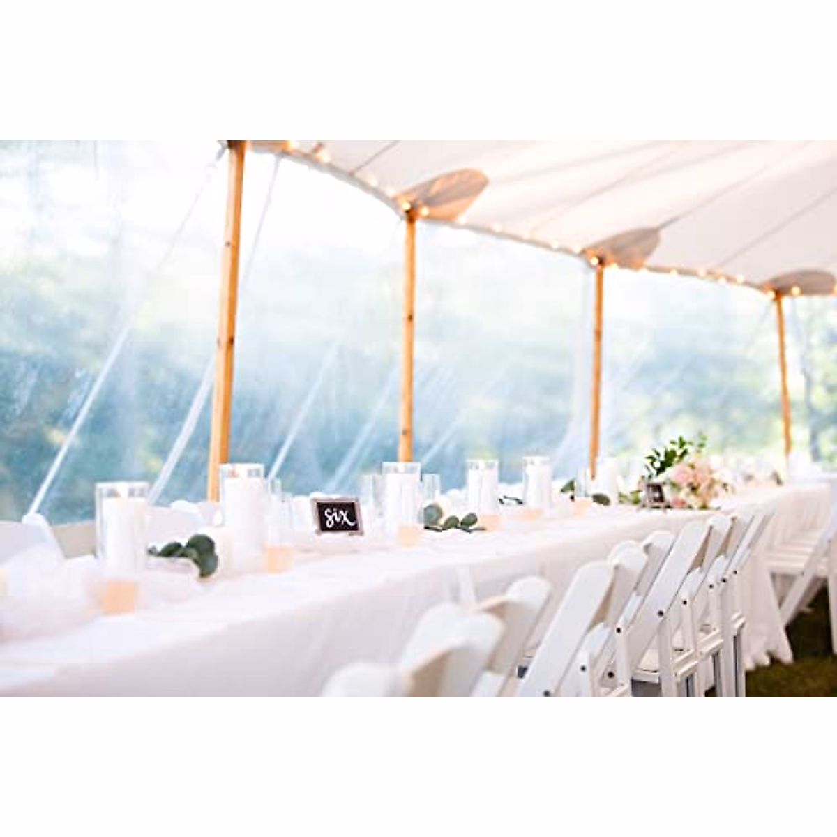 4 Pack 60 x 102 Inch Tablecloth, White Tablecloth for 6 Feet Rectangle Tables, Stain and Wrinkle Resistant Washable Fabric Table Cloth for Wedding Party Dining Table Buffet Parties and Camping