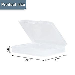 Party Club of America Transparent 5" x 7" Photo Storage Boxes - Photo Organizer Cases Photo Keeper Picture Storage Containers Box for Photos - 10 Pack (Clear)