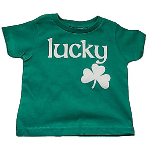 Custom Kingdom Baby Boys/Girls Lucky Irish Shamrock T-Shirt Green (2T)