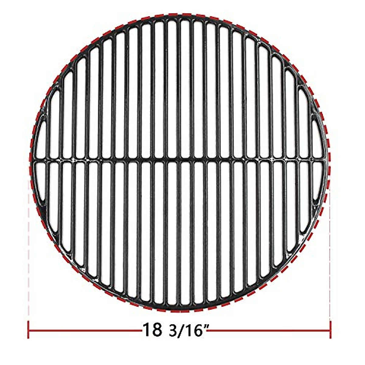 Hongso 18 3/16 Inch Porcelain Coated Cooking Grid Grates Polished Non-Stick Replacement for Large Big Green Egg, Vision Grill VGKSS-CC2, B-11N1A1-Y2A, Accessories,Other Kamado Grill, PCI991