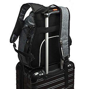 JOHAR Diaper Backpack, Travel Diaper Backpack with Changing Mat | Anti-Theft Travel Bag w/Insulated Bottle Pocket, Waterproof Pocket, Wipes Storage, Laptop Sleeve, Stroller Straps | Grey