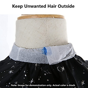 Barber Neck Strips - 5 Rolls 500 Pieces Black, Disposable & Flexible Paper for Hair Cutting, Salon Supplies, Water Resistant and Self-Adhering