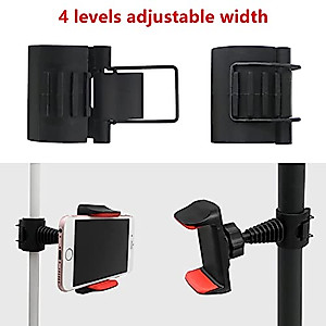 sumcoo Car Seat Phone Holder Mount for Kids, Ring Light Tripod Stand Phone Mount Holder Clamp Post Flexible Direction Adapter Rotatable Monopod Selfie Stick Adjustable for Live Stream/TikTok/YouTube
