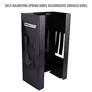OEMTOOLS Magnetic Glove Dispenser, Glove Holder for Wall Mount, Magnetic Glove Box Holder, Box of Gloves Holder, Self Adjustable Spring Sides, Black