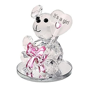8pcs Crystal Baby Shower Decorations, Baby Shower Souvenir Collection - It's a Girl Baby Shower Decorations Kit, Return Favors Gift for Guests, Girls Kids Birthday Shower Party Supplies (It's a Girl)