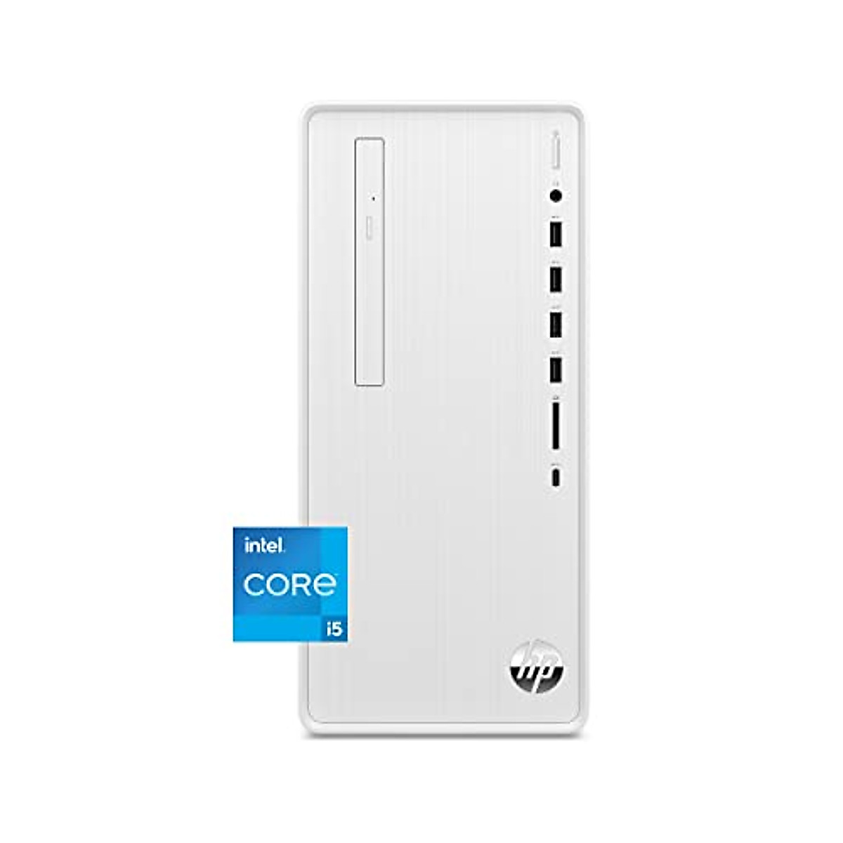 HP Pavilion Desktop PC, 12th Gen Intel Core i5-12400, 8 GB RAM, 512 GB SSD, Windows 11 Home, Wi-Fi 6 & Bluetooth, 9 USB Ports, Wired Keyboard & Mouse Combo, Pre-Built PC Tower, TP01-3050 (Renewed)