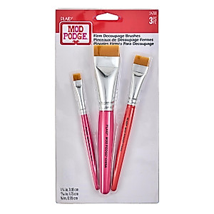 Mod Podge Furniture Brush Set of 3 (1 1/4-Inch, 11/16-Inch, 3/8-Inch), 24781 One Each, Original Version