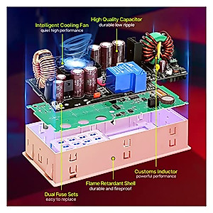 QYTEC Linear Regulator DC Adjustable Step Down Voltage Bench Power Supply Buck Converter &amp Regulated Switching Adjustable Variable Coarse and Fine Adjustments Voltage Regulator Linear Power Supply