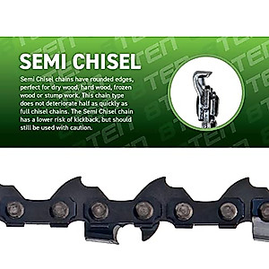 8TEN Chainsaw Chain for Stihl MS170 MS180 017 009 019 023 PM400 61 PMM3 55 16 inch 0.043 3/8 LP 55DL 3 Pack