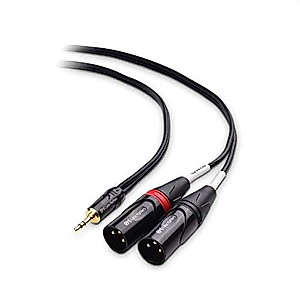 Senor Cable 3.5mm 1/8 Inch TRS to 2 XLR Cable, Male to Male Aux to Dual XLR Breakout Cable - (10 Feet)