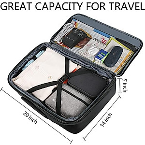 Vancropak Travel Backpack, 40L Flight Approved Carry On Backpack for Men & Women, Expandable Large Luggage Backpack Daypack Water Resistant Lightweight Business Weekender Bag, Black