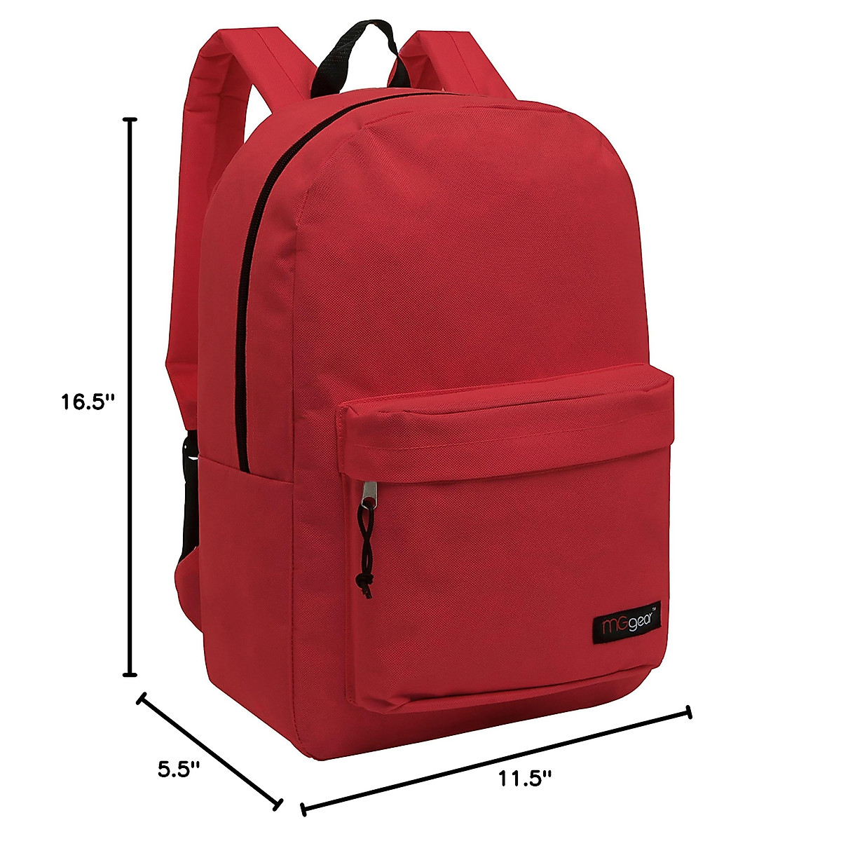 Wholesale 16.5 Inch Backpacks - Case of 24 Multicolored MGgear Bulk School Bags