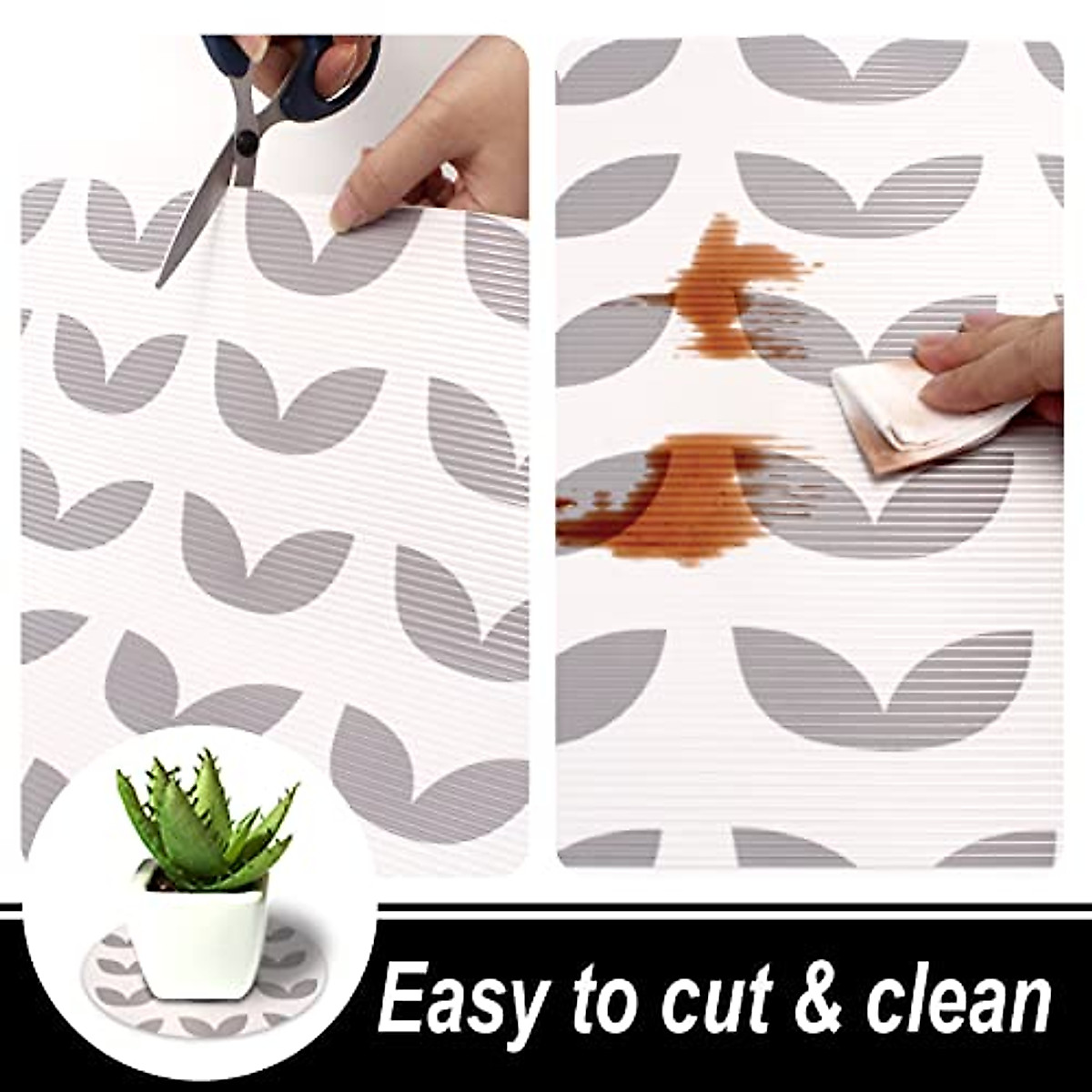 Shelf Liner, Cabinet Liner, 15 Inch x 20 FT, Plastic Shelf Liners for Kitchen Cabinets, Non Adhesive Kitchen Drawer Cabinet Liner for Pantry/Wire Shelves/Fridge/Drawer/Dresser