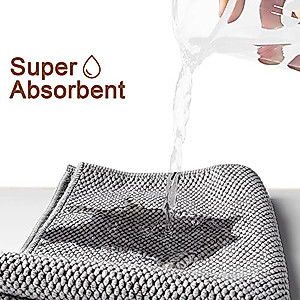 K&janet6am Dish Cloths for Washing Dishes, 6 Pack Kitchen Dish Cloths, Super Absorbent Microfiber Cleaning Cloth, Premium Waffle Dish Towels for Kitchen, 12x12 Inches 