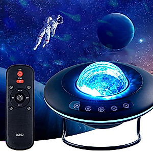 RTjoy UFO Galaxy Projector, LED Star Projection Light, Nebula Lamp, Bluetooth Speaker Aurora Sky Projector with Remote Control for Room Decor, Home Theater, or Bedroom Night Light Mood Ambiance