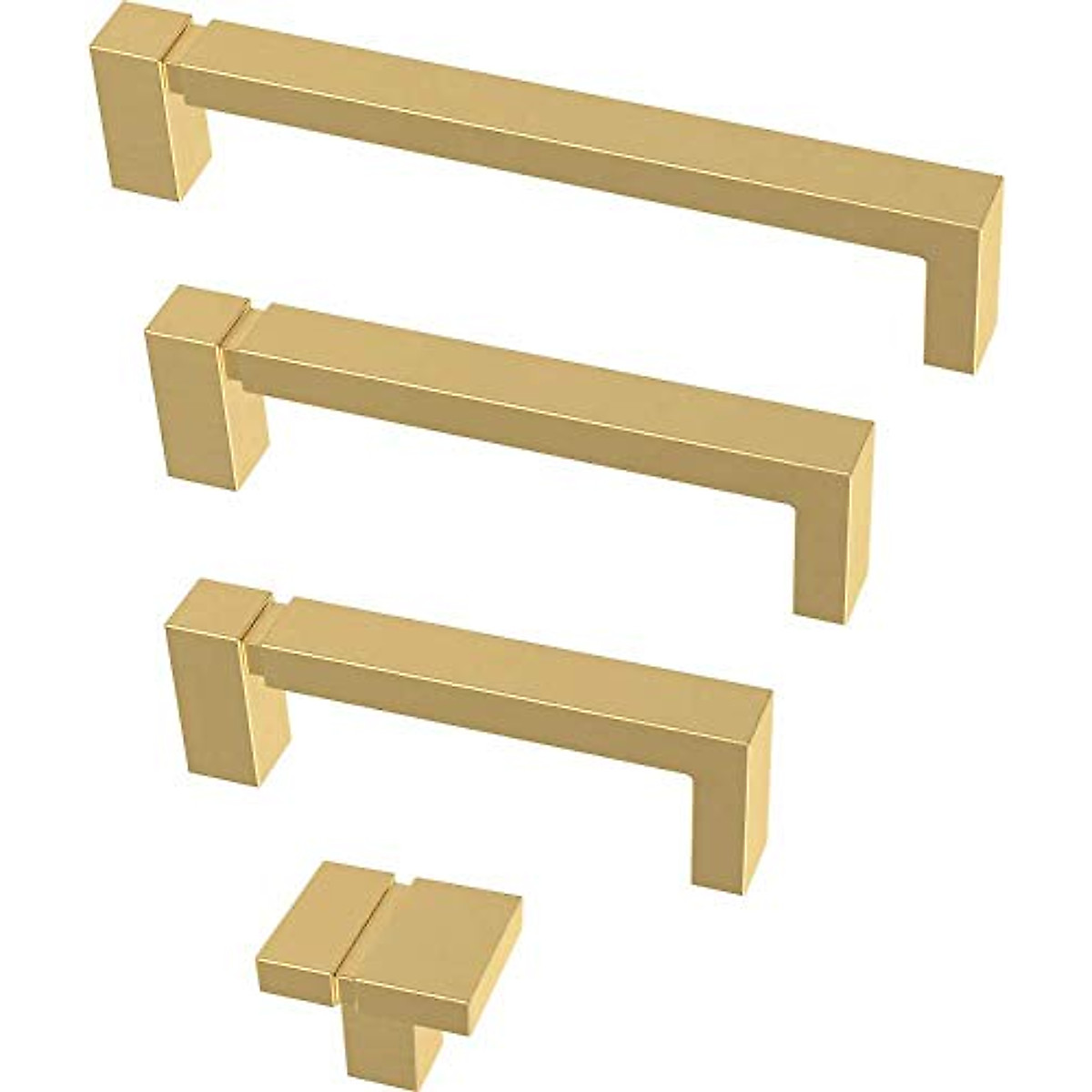 Franklin Brass Asymmetric Notched Cabinet Pull, Brass, 3-3/4 in (96 mm) Drawer Handle, 10 Pack, P40823K-117-C