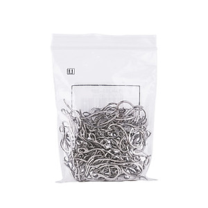 Pandahall 100pcs 304 Stainless Steel Earring Hooks 21.5x11x1mm with Loop Hole Ear Wire Findings for DIY Jewelry Making