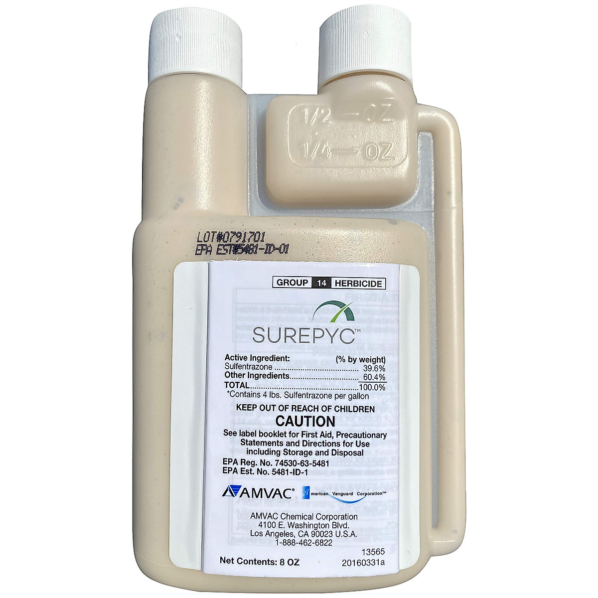 AMVAC Surepyc | Herbicide | 39.6% Sulfentrazone (Compare to Dismiss) (8 oz)