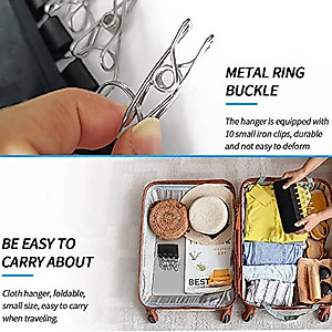 TOPMEET Hat Organizer for Baseball Caps Storage,Stainless Steel Clips Holder for Hanger, Cap Rack/Hat Shelf Fit Closet,Door,Wall - 2 Pieces (Black)