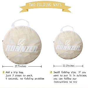 L RUNNZER Pop Up Pack N Play Tent, Baby Crib Net to Keep Baby in, Toddler Mini Crib Canopy for Pack and Play, Mini Cribs & Playard, See Through, Breathable & Portable