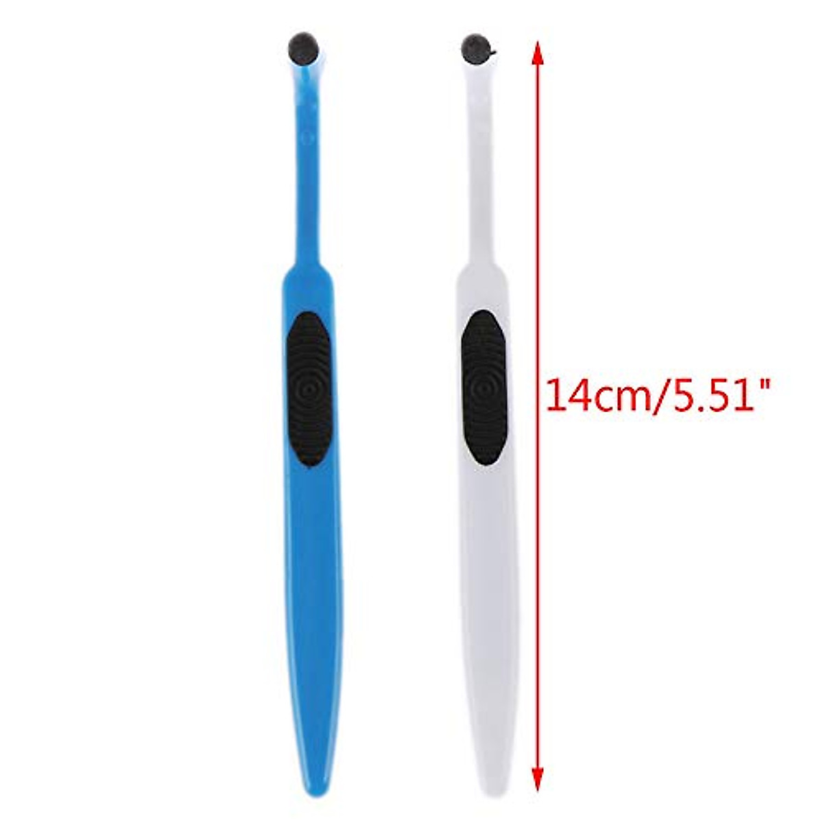 Chironal 2Pcs Portable interdental Brush Orthodontic Toothbrush Small Head Soft Correction Teeth Brace Clean Wisdom Toothbrush Dental