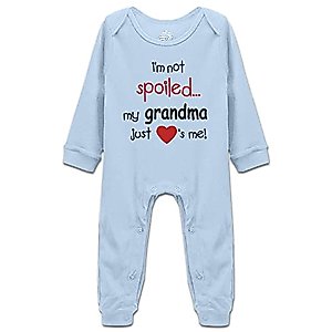 I'm Not Spoiled My Grandma Just Loves Me Baby Onesie Bodysuit Short Sleeve/Sleeveless/Long Sleeve Rompers