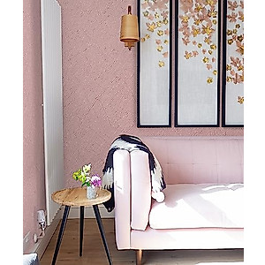 GloryTik 17.7"X78.7" Pink Wallpaper Peel and Stick Silk Textured Wallpaper Pink Contact Paper Self Adhesive Removable Wallpaper Thicken Wallpaper for Bedroom Walls Cabinet Decoration Vinyl Rolls